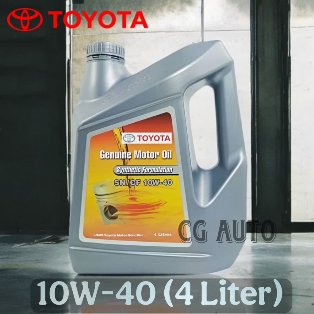 Toyota SN/CF 10W40 Semi Synthetic Engine Oil (4 Liter) Yaris,Camry,Vios ...