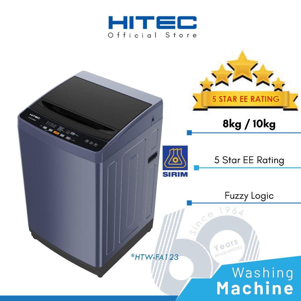 HITEC Top Load Fully Auto Washing Machine 8kg / 10kg | HTW-FA903 / HTW ...