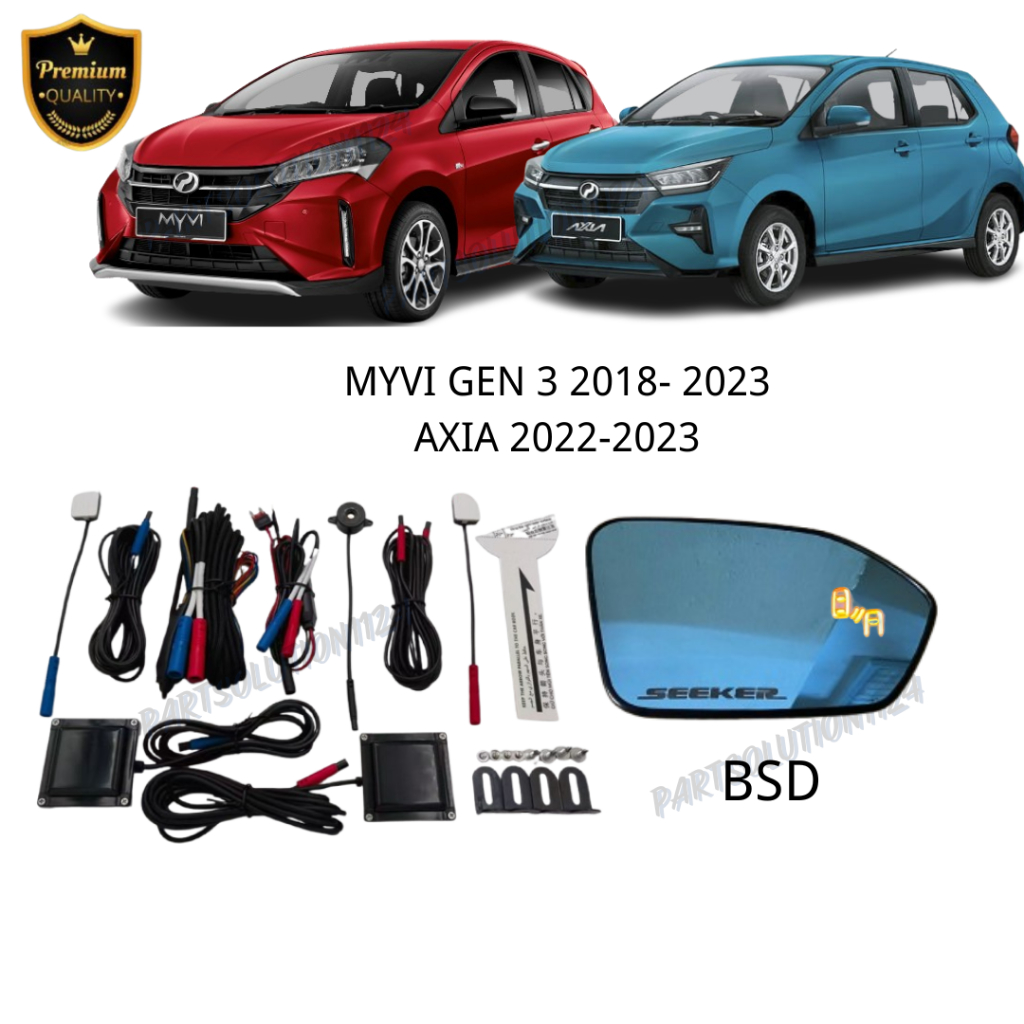 PERODUA MYVI MG3 2018 -2023 AXIA 2022-2023 BLUE SIDE MIRROR SEEKER (ANTI GLARE BLUE GLASS MIRROR ...
