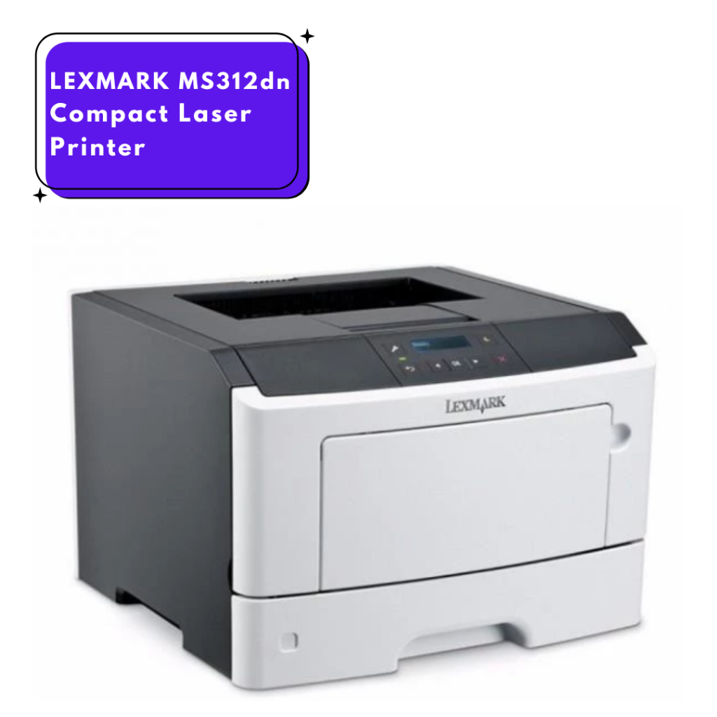 Lexmark MS312dn Printer Compact Laser Printer, Networking, Monochrome, Duplex Printing- Like New ...