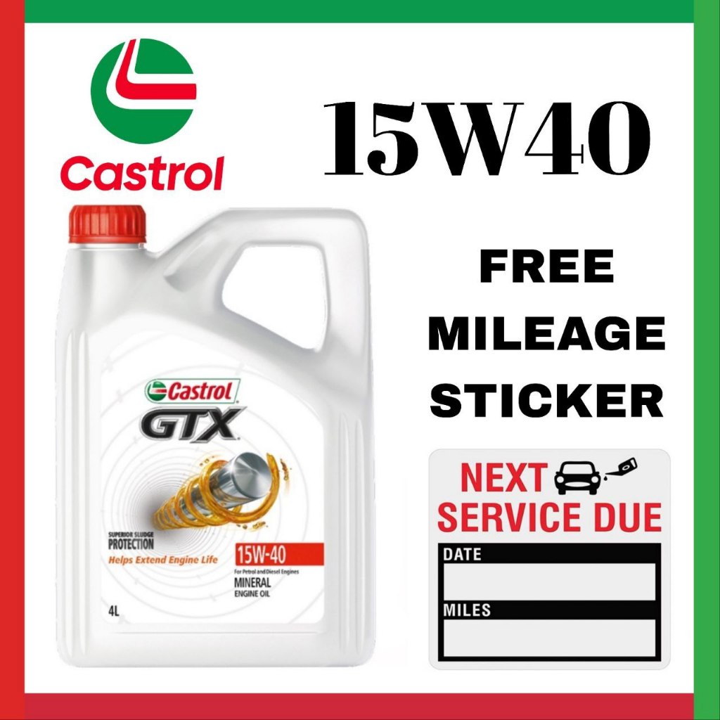 3428245 Castrol GTX 15W40 Mineral Engine Oil (4 Litre) | Shopee Malaysia