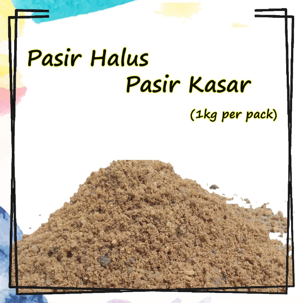 Pasir Halus Kasar Fine Sand Coarse Sand 1kg Simen cement sand concentre ...