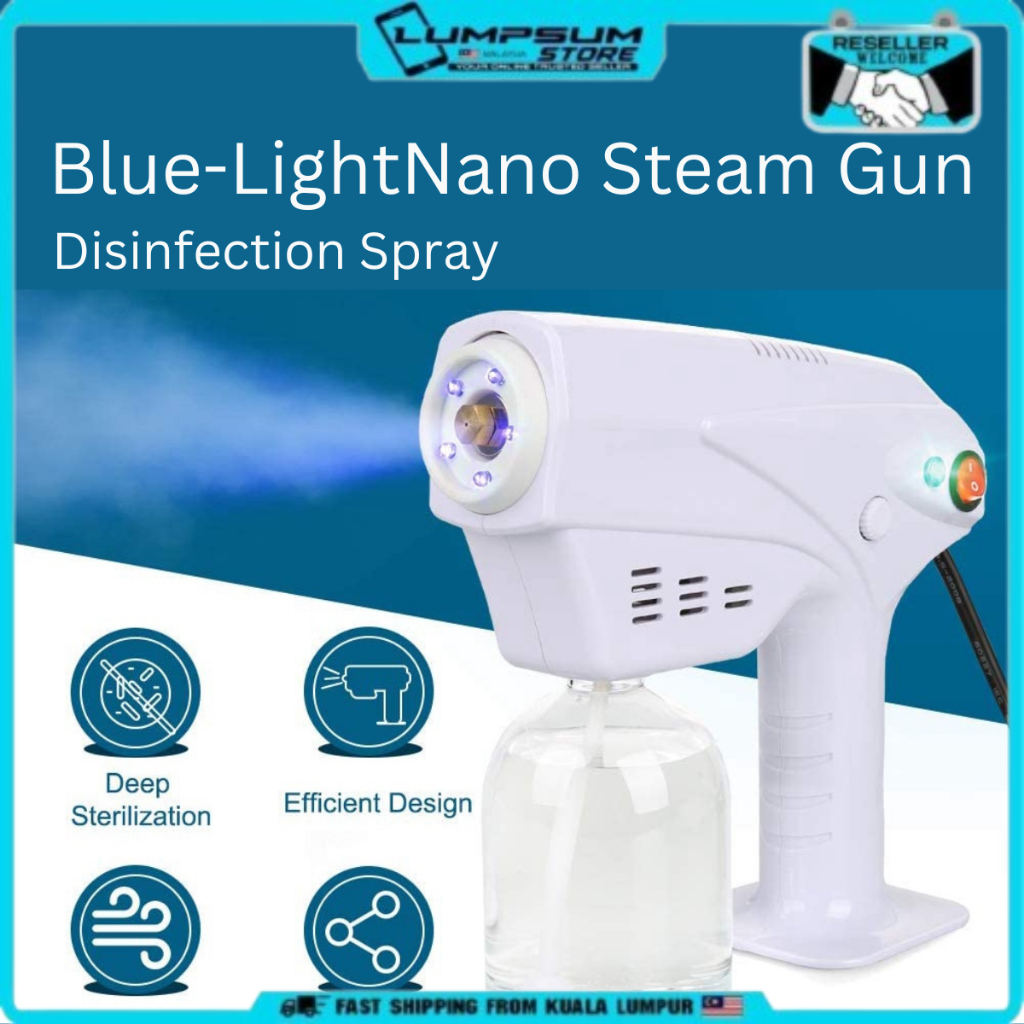 1200W Wireless Nano Disinfection Spray Gun with Blue Light – Fogging ...