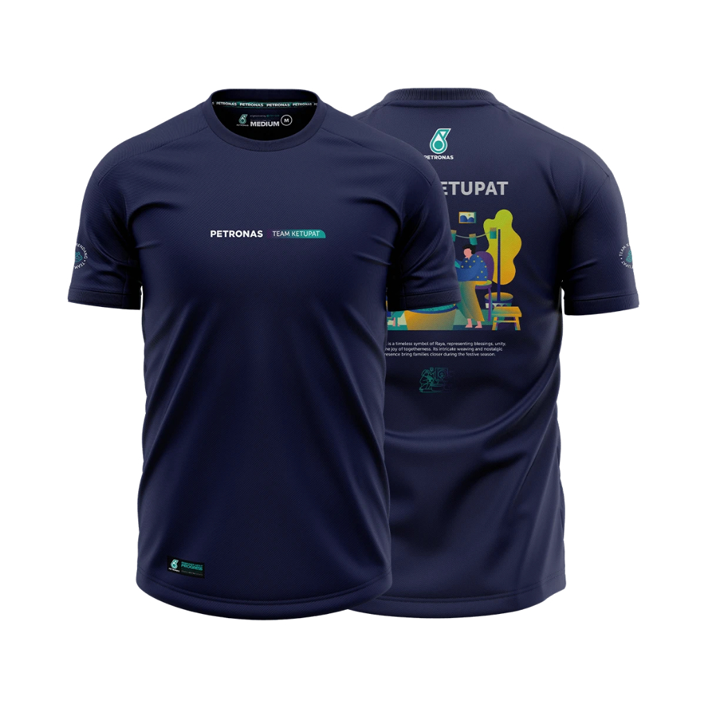 PETRONAS Raya 2025 Team Ketupat T-shirt - Dark Blue | Shopee Malaysia