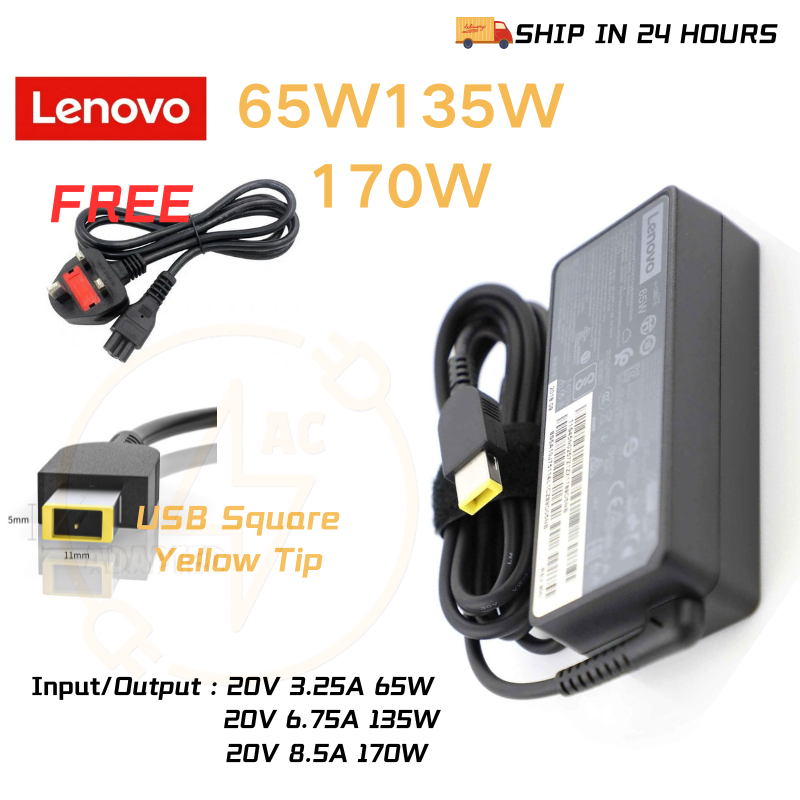 Lenovo Laptop Charger USB Adapter 65w 90w 135w 170w 230w 300w for ...