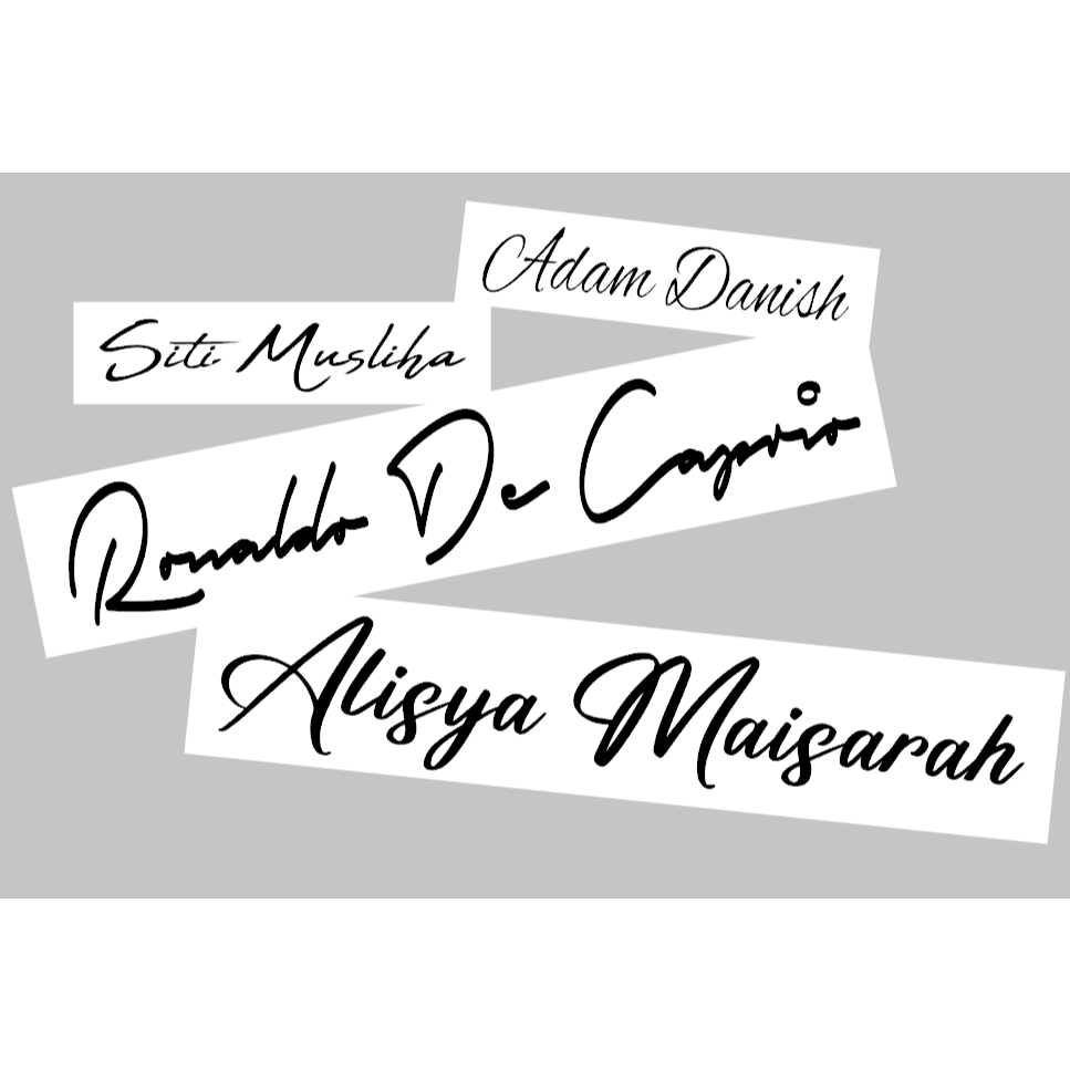 [MURAHHHH] Sticker Nama Custom | Custom Nama Sendiri | Bisnes ...
