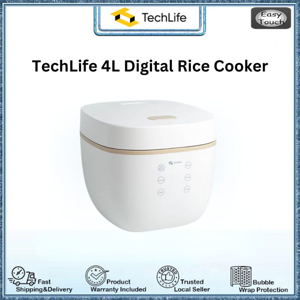 TechLife Digital Rice Cooker Premium Non-Stick Coating | 24 Hour Pre ...