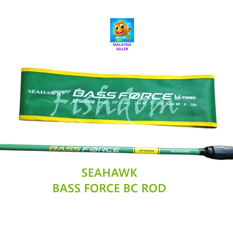 FISHDOM SEAHAWK BASS FORCE BF582MB BC FISHING ROD JORAN PANCING MURAH ...