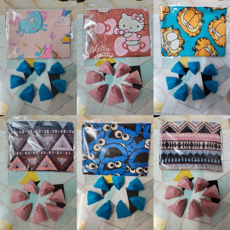 🐴7biji set batu seremban game batu seremban with Zip purse batu ...