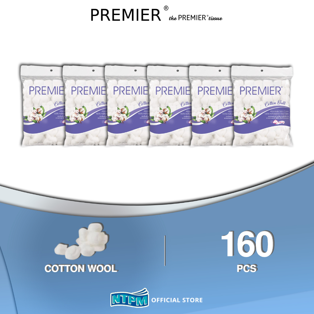 Premier Cotton Balls (100's) x 6 Packets | Shopee Malaysia