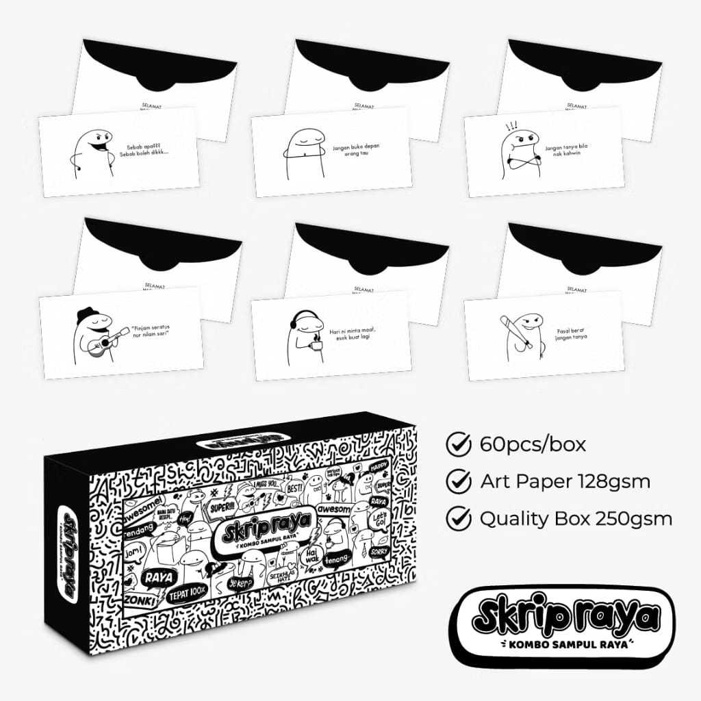 Sampul Raya Skrip Raya – Design Lawak & Rare (60pcs/Box) | Shopee Malaysia