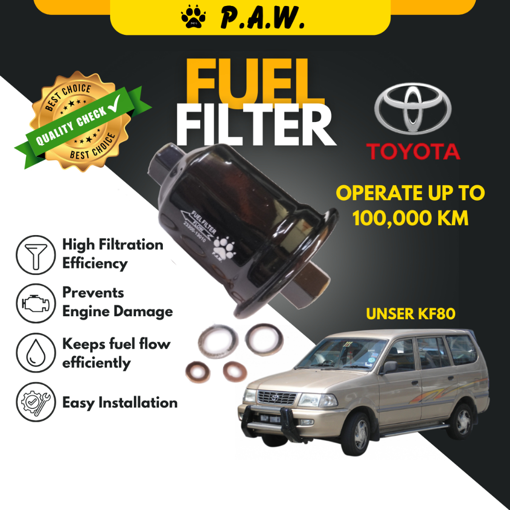 23300-13010 PAW Fuel Filter (Steel) - Toyota Unser KF80 1.8, Starlet ...