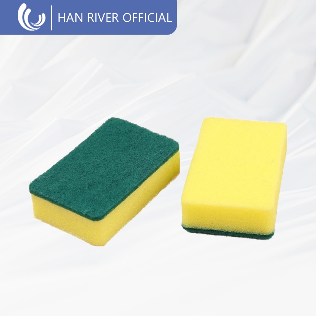 HAN RIVER Cleaning Sponge Scrub Kitchen Dishwashing Rectangle Sponge ...