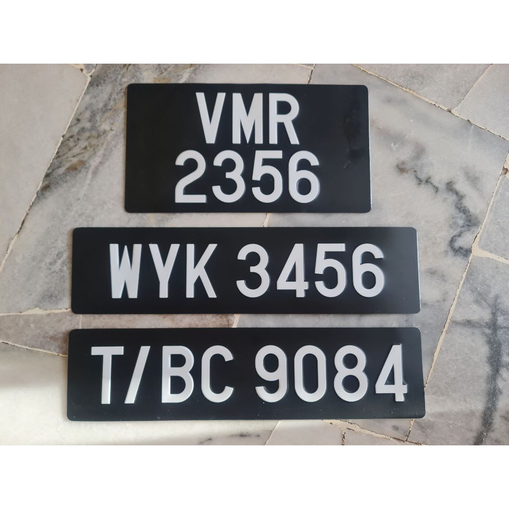 Lorry Number Alunimium Press Lori Nombor Plate Ketuk Font Warna Putih ...