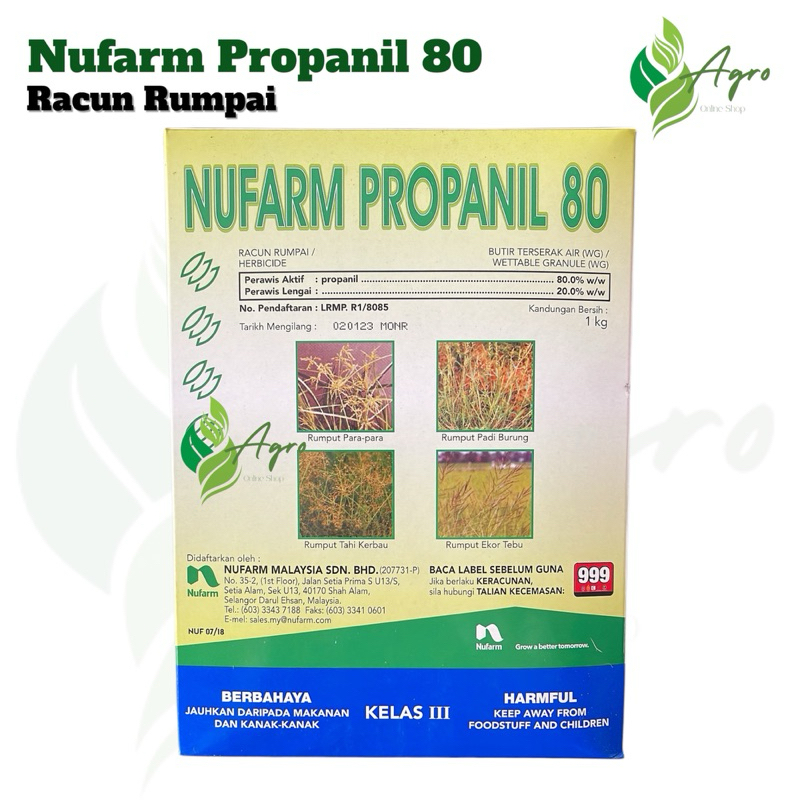 Nufarm propanil 1kg Racun rumpai sama (Leptonil, Lescplo, Stam, skipper ...