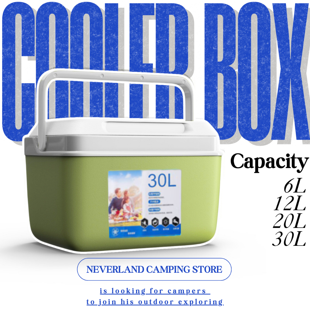 Portable Cooler Box Camping Ice Box Large Outdoor Coolerbox Kotak Ais ...