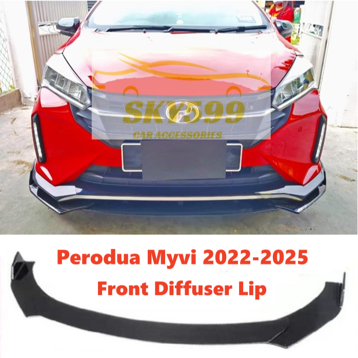 Perodua Myvi 2022-2025 Front Bumper Diffuser Lip Wrap Angle Splitters ...