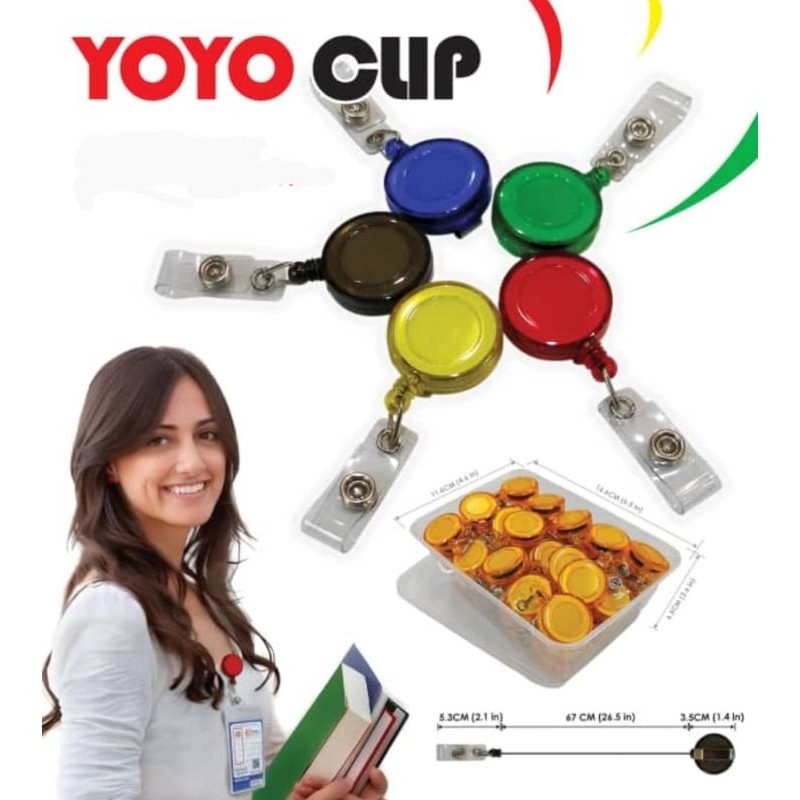 Yoyo clip translucent yoyo tag round shape ID card pulley retractable ...
