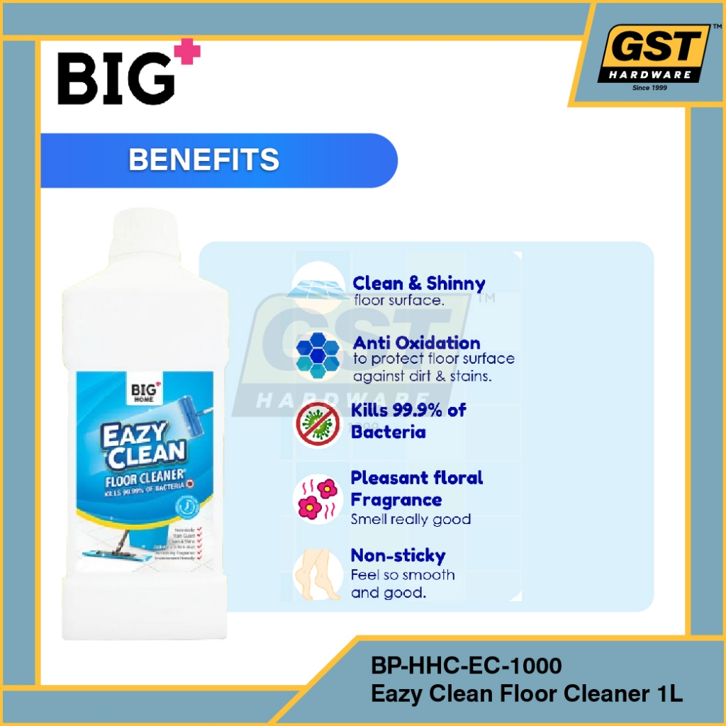 Big+ Eazy Cleaner Floor Cleaner Liquid 1L Floor Detergent Tile Cleaner ...