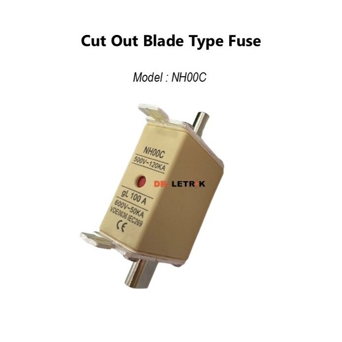 NH00C Electric HRC Fuse Link 100A Blade Fuse c/w Neon Indicator Light ...