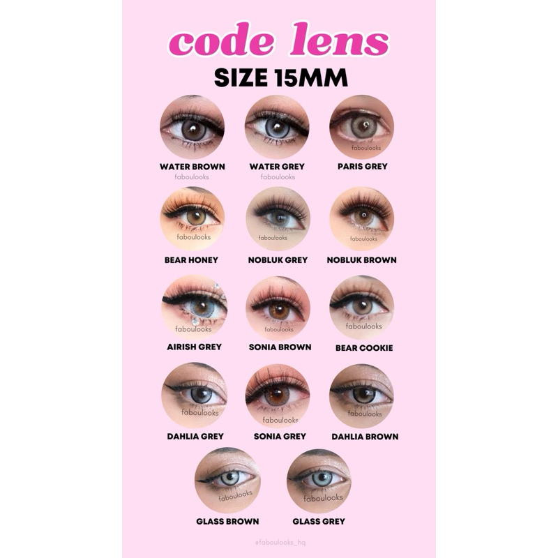 15MM FABOULOOKS LENS HIGH QUALITY MDA APPROVED (15MM) | Shopee Malaysia