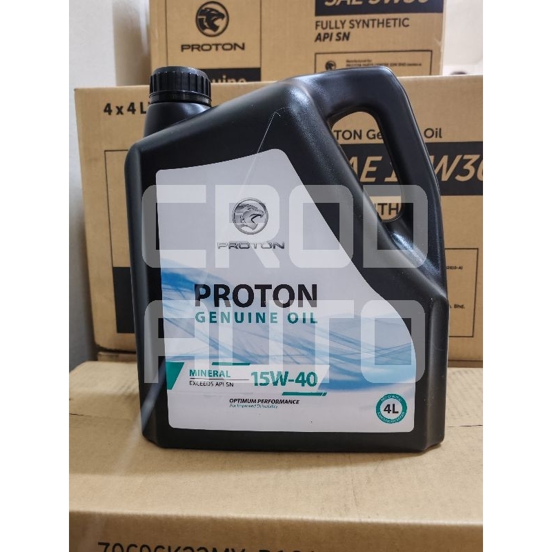 Proton Engine Oil 15W40 Mineral (4 Liter) Toyota Honda Perodua Nissan ...