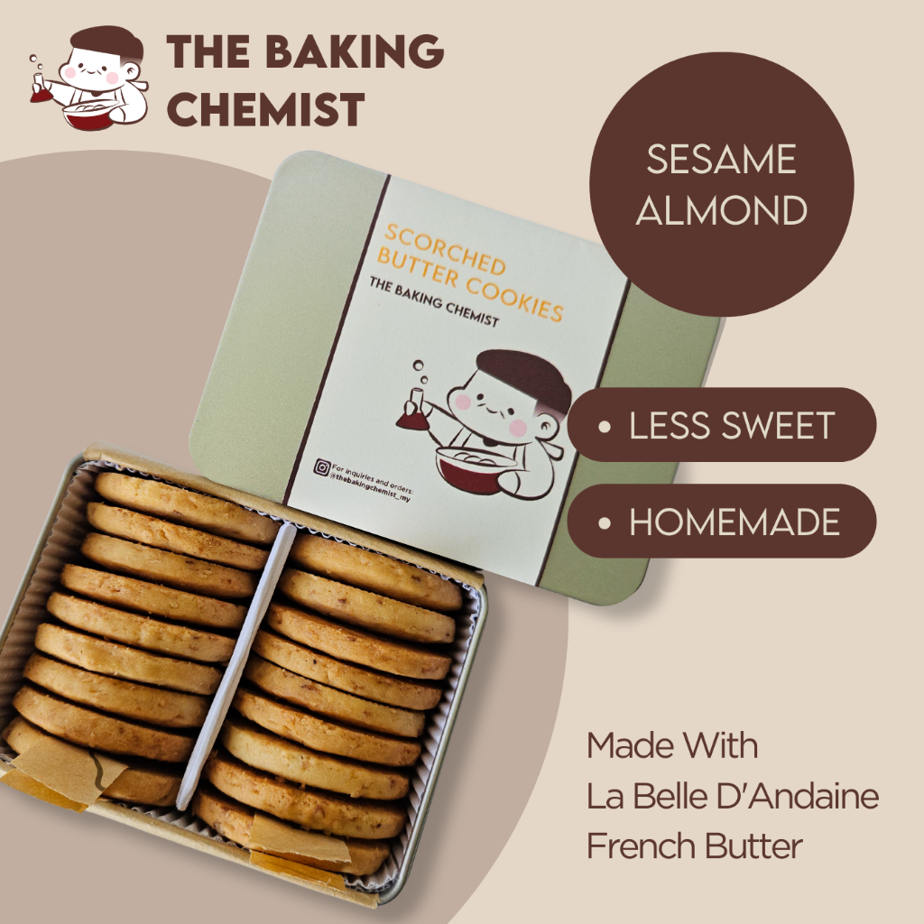 THE BAKING CHEMIST - Sesame Almond Scorched Butter Cookie | Shopee Malaysia