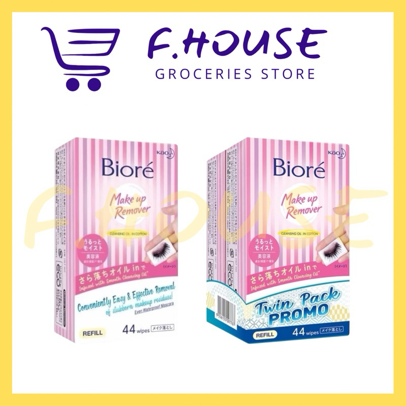 Biore Make Up Remover Wipes (1 X 44’s / 2 x 44's) | Shopee Malaysia