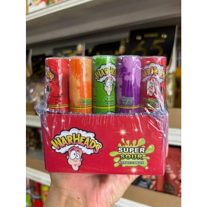 30 Pcs Warheads Super Sour Spray Candy / Colorful Fruit Bomb Spray ...