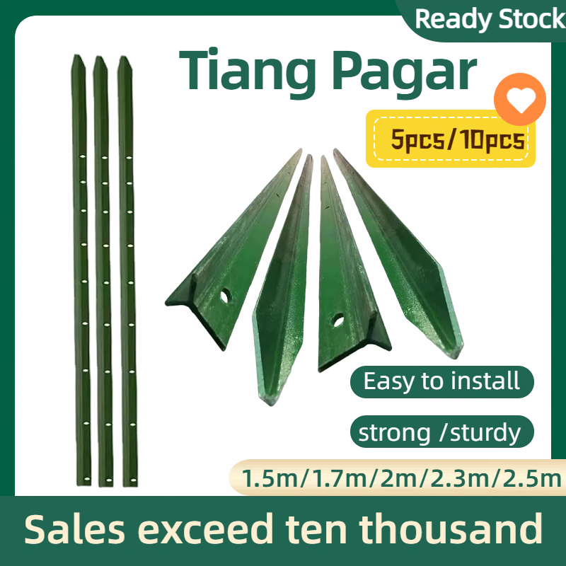 5 pcs/10 pcs Pagar Cyclone Column Iron Column Tiang pagar besi Fence ...