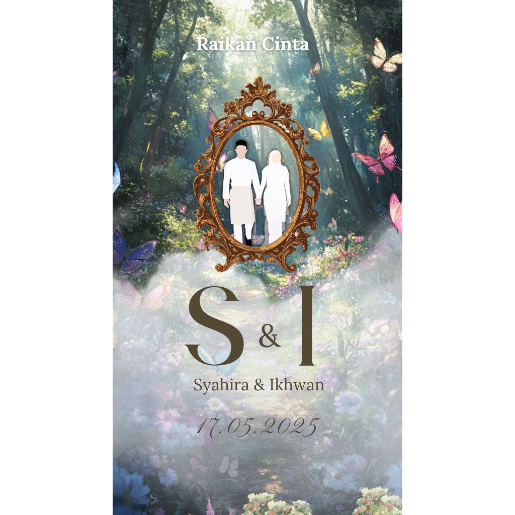 Kad kahwin digital | digital wedding card | tema garden | tunang ...