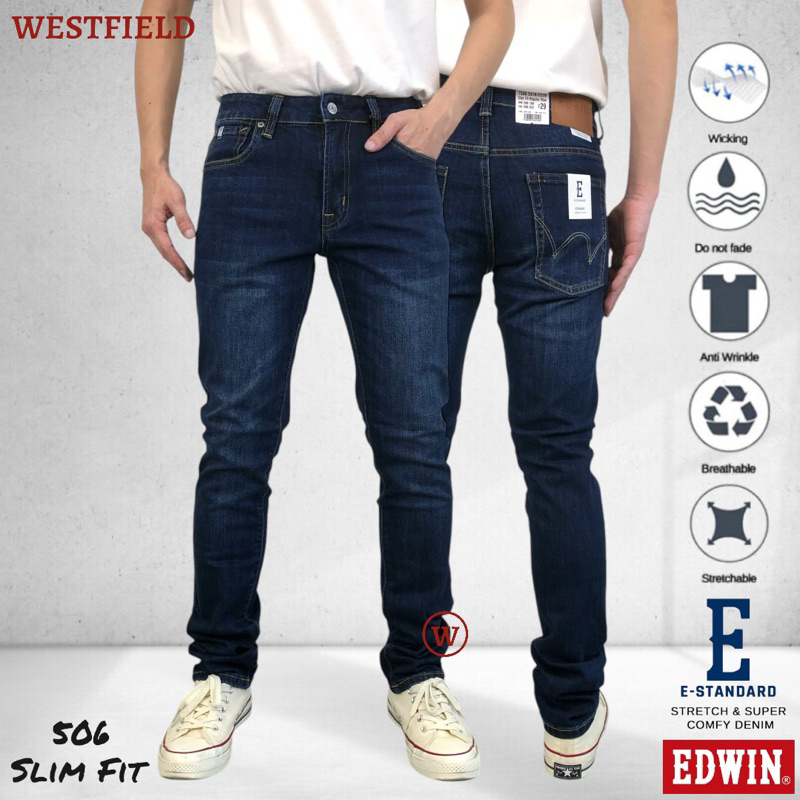 🔥New Arrivals 506🔥 EDWIN® E-Standard® Men’s 506 Japan Dk Blue Slim Fit Jeans ( 7506 2818 ...