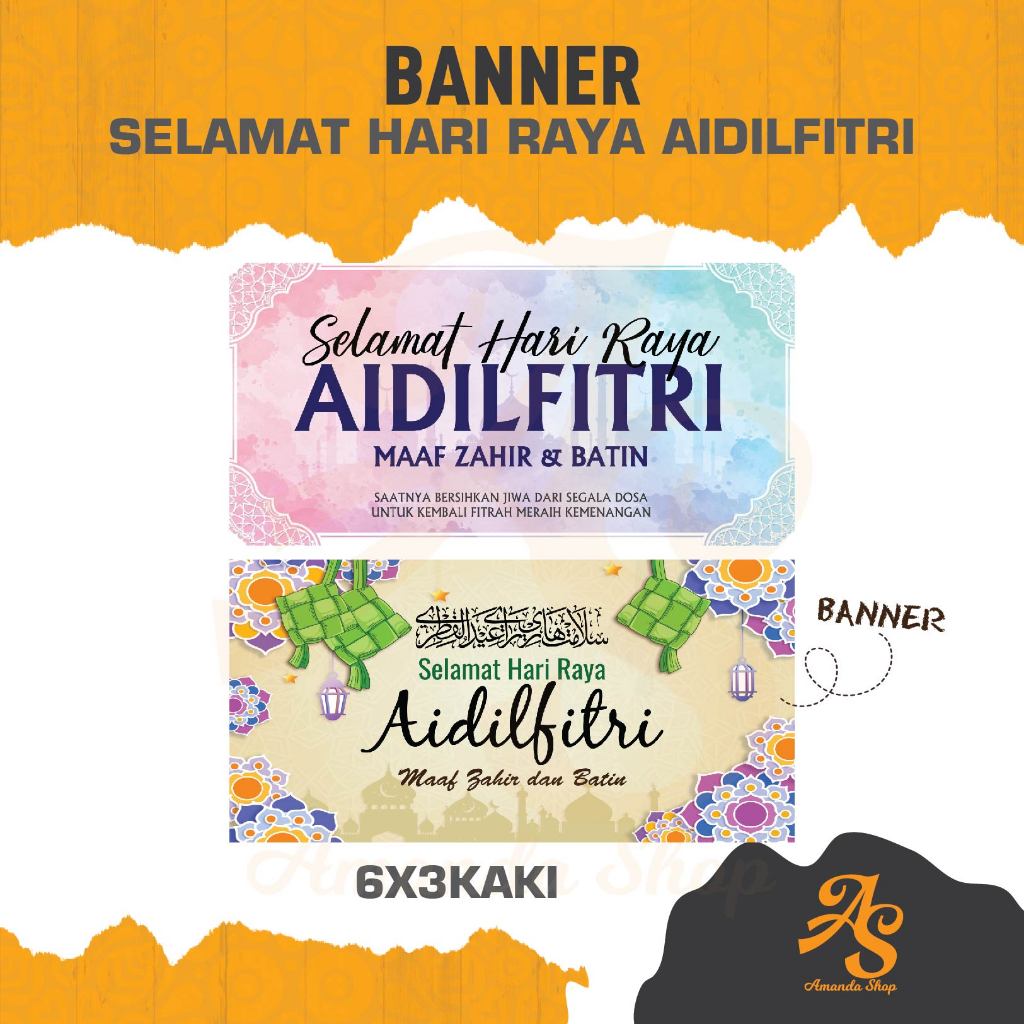 BANNER HARI RAYA AIDILFITRI 6X3FT | CUSTOM SAIZ | Shopee Malaysia