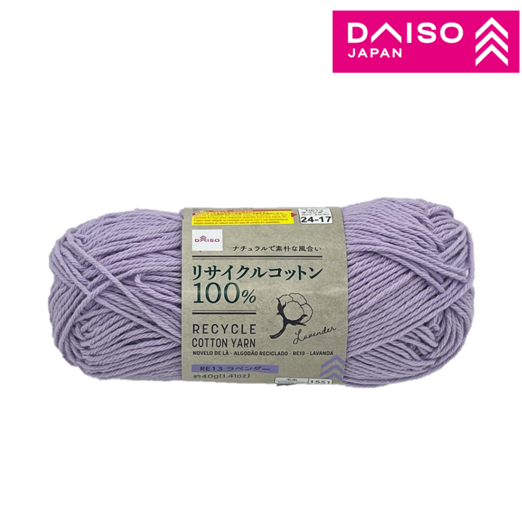 DAISO Yarn (recycled cotton, RE13, Lavender) | Shopee Malaysia