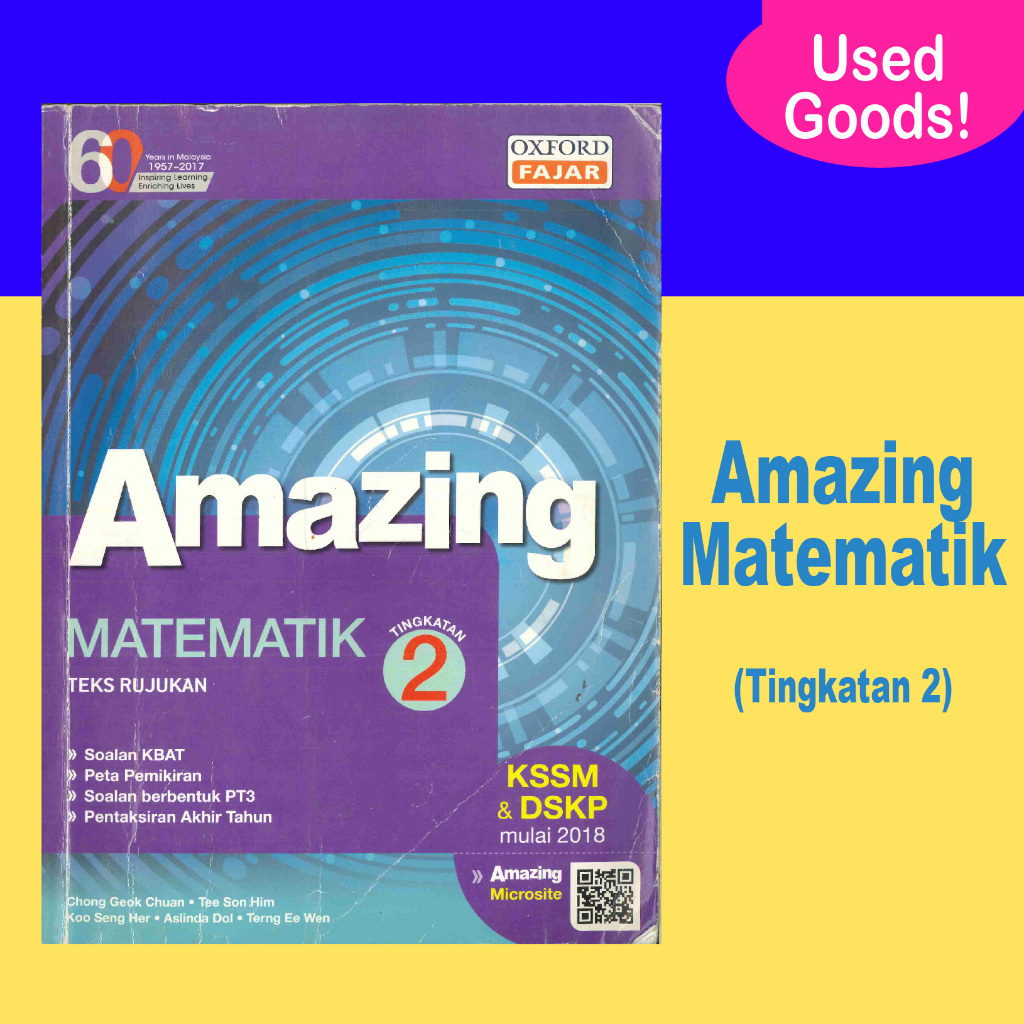 [Teks-T2] Buku Rujukan, Matematik Tingkatan 2, KSSM, DSKP, Amazing | Shopee Malaysia