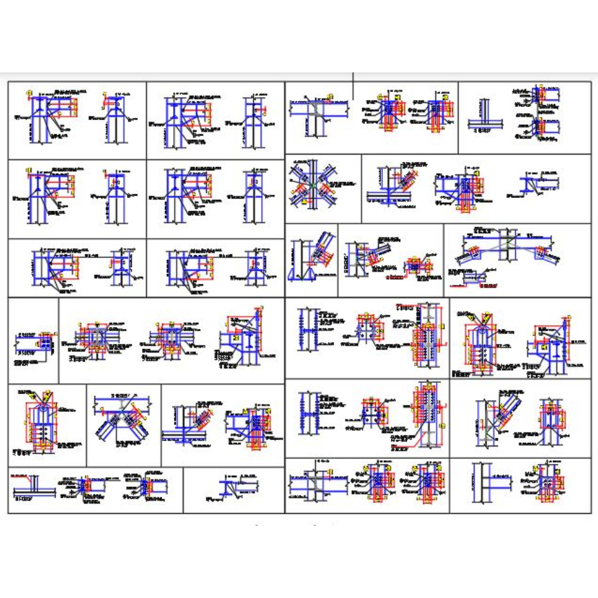 Steel Connection Details CAD Template DWG Collection | Shopee Malaysia
