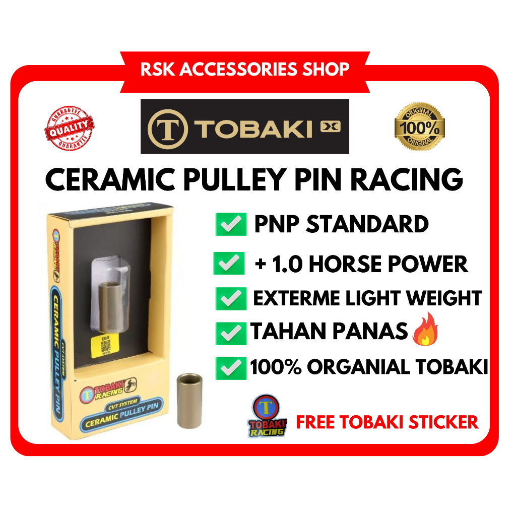 TOBAKI Ceramic CVT Pulley Pin NMAX NVX155 VARIO ADV PCX150 V3 EGO EGOs ...