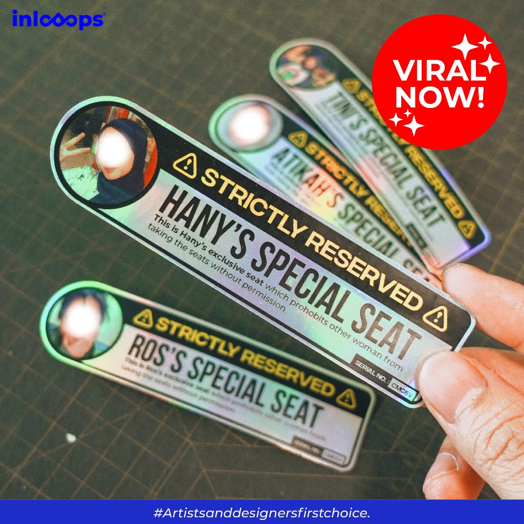 Special Seat SPECIAL TIKTOK VIRAL Hologram Stickers, Custom Name, Seat ...