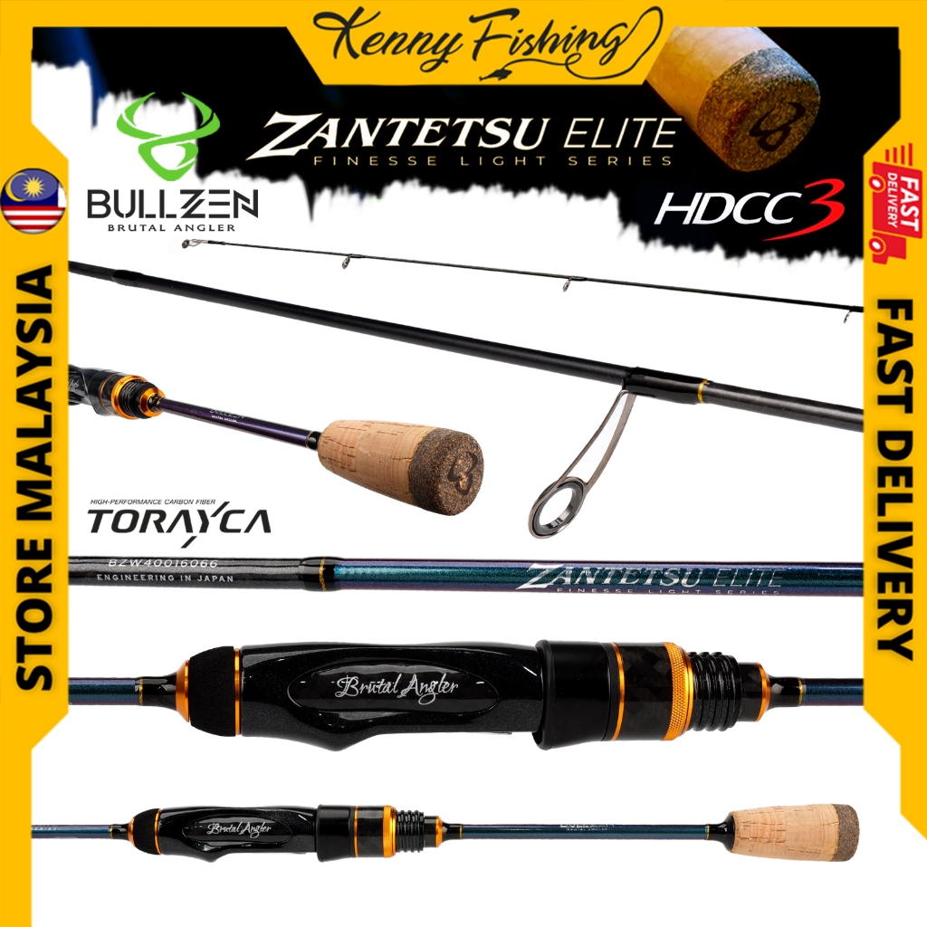 Bullzen Zantetsu Elite Baitcast & Spinning Rod Finesse Ultralight UL ...