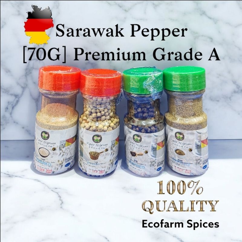 70g [Grade A] 100% Pure Sarawak Pepper｜Black Pepper | White Pepper ...
