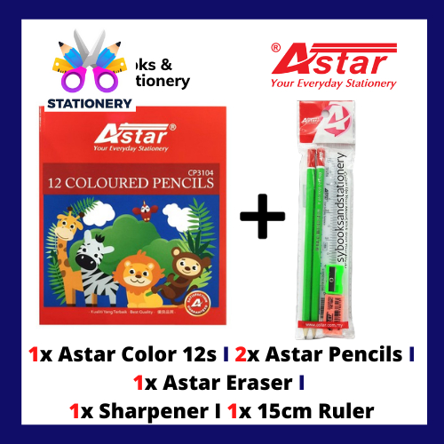 ASTAR Color Pencil Set / Stationery Set / Stationary Set / Value Pack ...