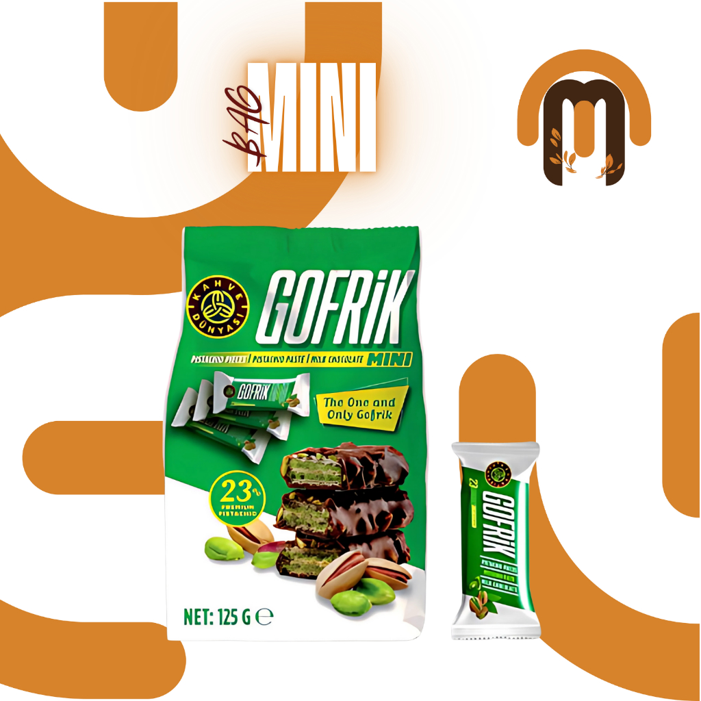 Gofrik Milk Chocolate Pistachio Bag– Crispy Wafer with Pistachio ...