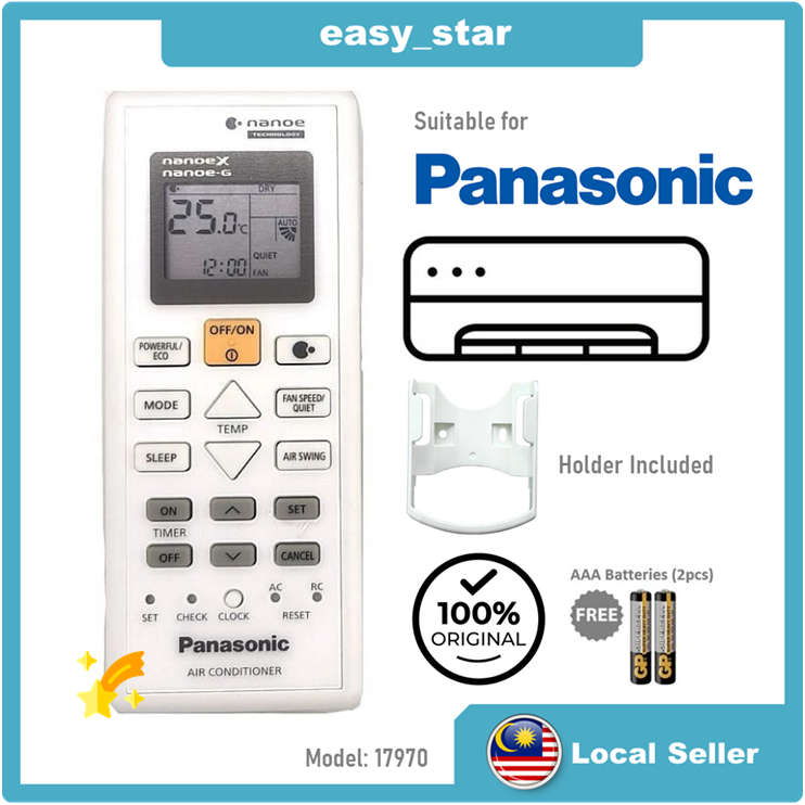 Original PANASONIC nanoe-G Air Conditioner Remote Control (17970 / PN ...