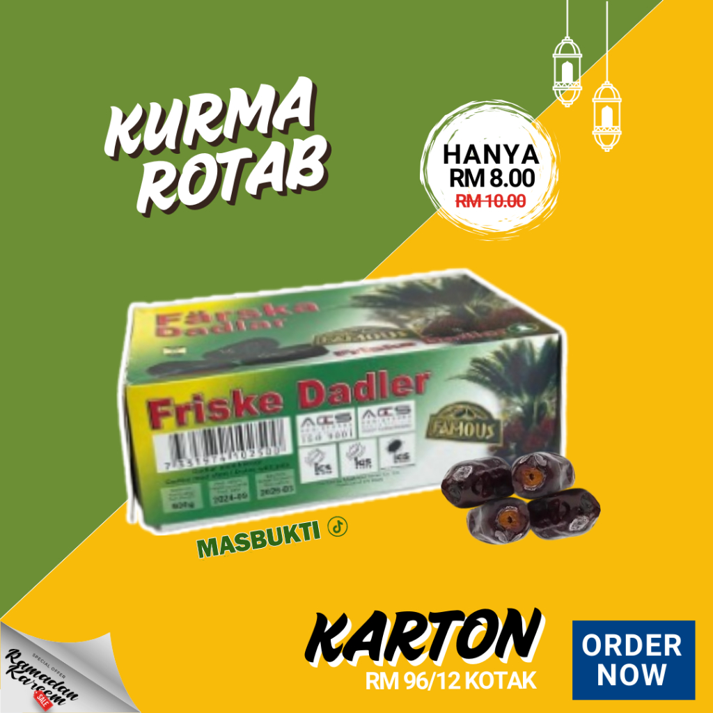 Fraska Dadler | Nastaran | Kurma Rotab | Kurma Lembut | 500 gram ...