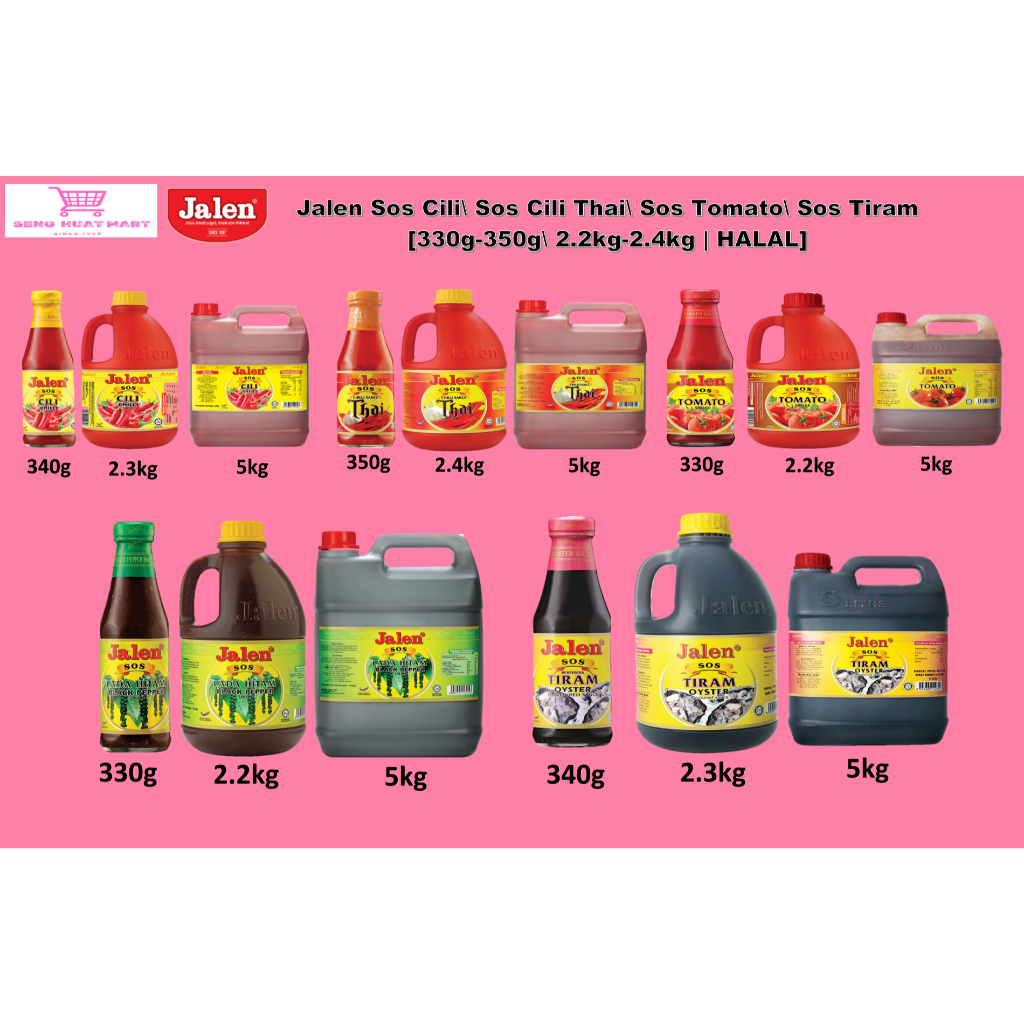 Jalen Sos Cili\ Sos Cili Thai\ Sos Tomato\ Sos Tiram\Sos Lada Hitam ...