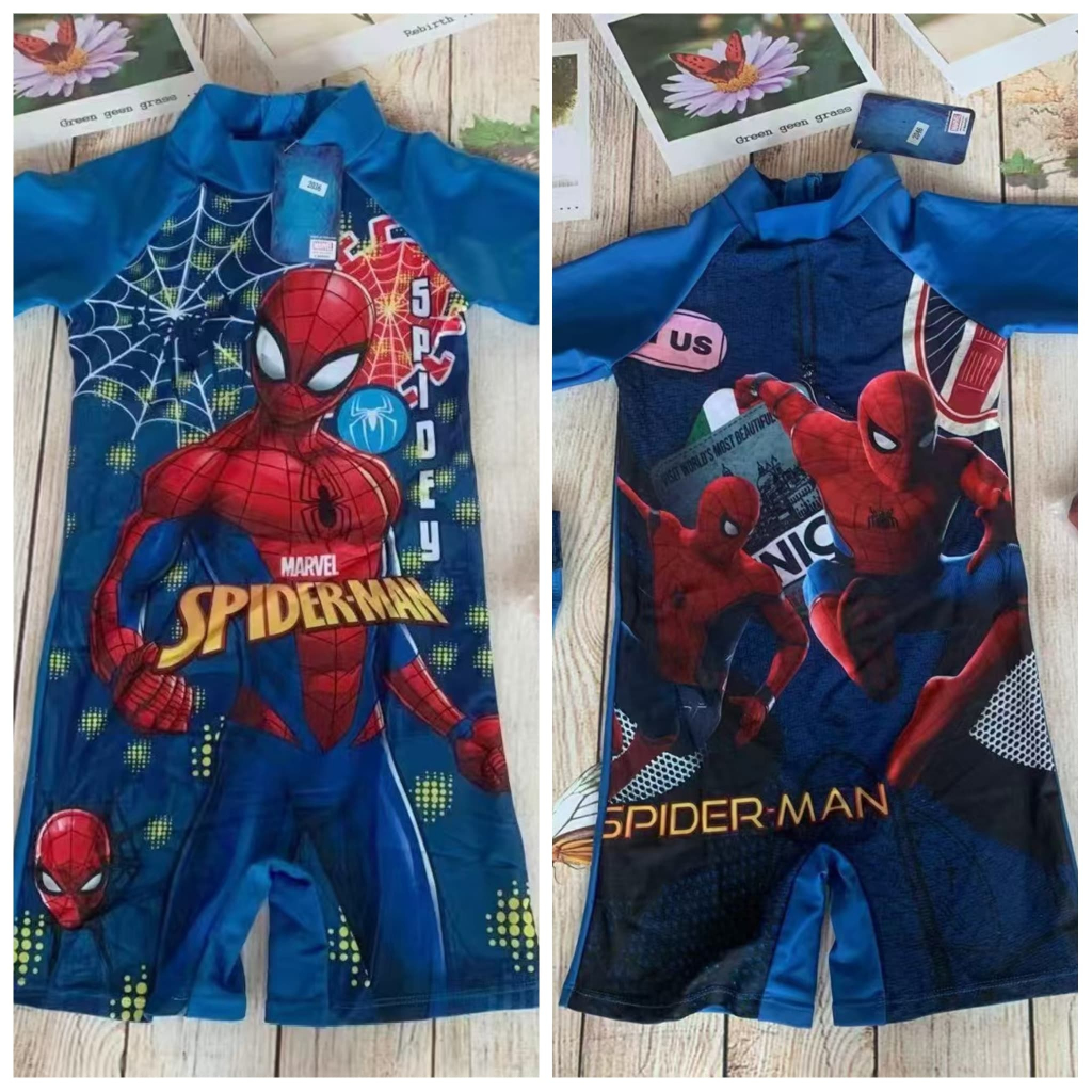 MARVEL SWIMSUIT KIDS CARTOON SUPERHERO INCLUDING HAT BAJU MANDI BUDAK📍 ...