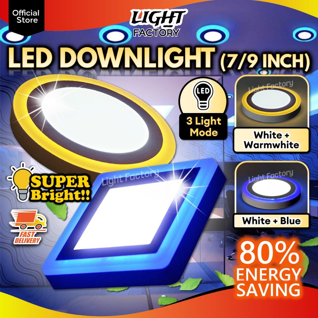 LED Surface Downlight 3 Modes Downlight 3 Colour 12W+4W | 18W+6W LED ...