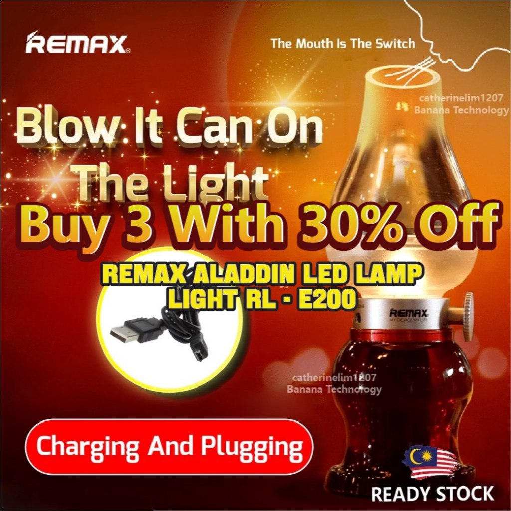 Remax Aladdin LED Lamp Light 0.5 Watts Retro Blowing Control Battery ...