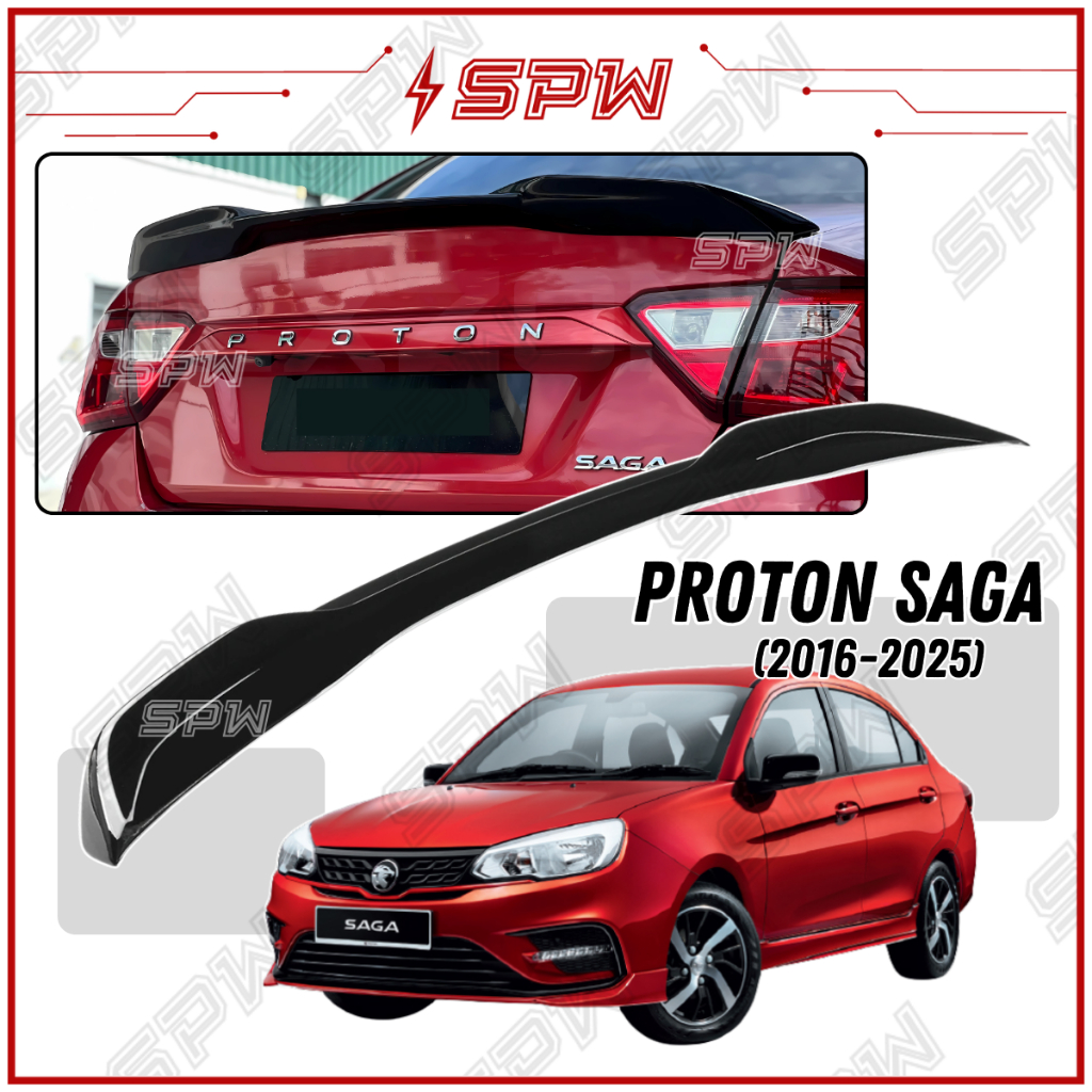 Proton Saga (2016-2025) VVT MC1 MC2 RS Spoiler RS-Design Rear Lip Wing ...