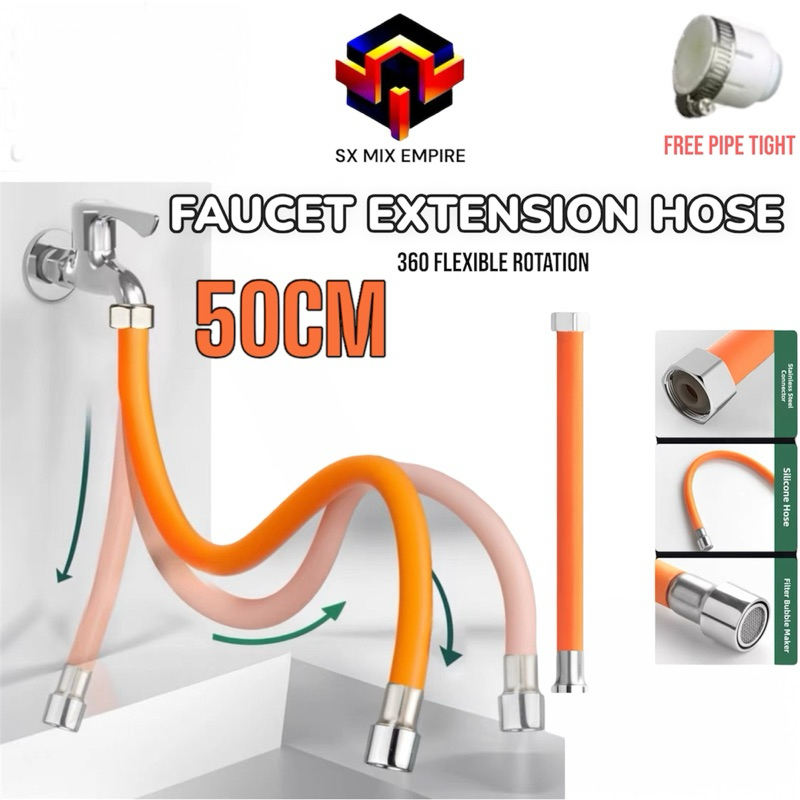 Faucet Extension Extender Universal Rotating Shaped Extension Pipe ...